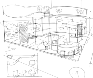 ID render: How to start a sketch of an exhibit