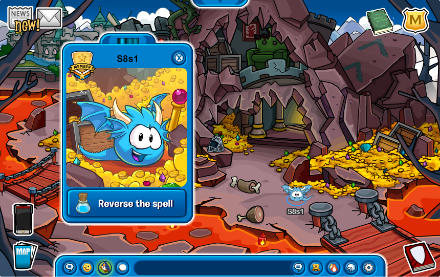 S8s1 Club Penguin Cheats: Potion of Blue Puffle Dragon