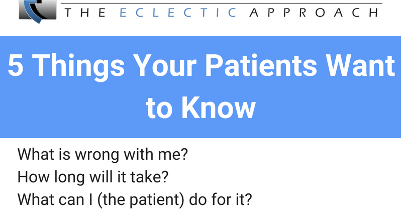 Top 5 Fridays! 5 Things Your Patients Want to Know | Modern Manual ...