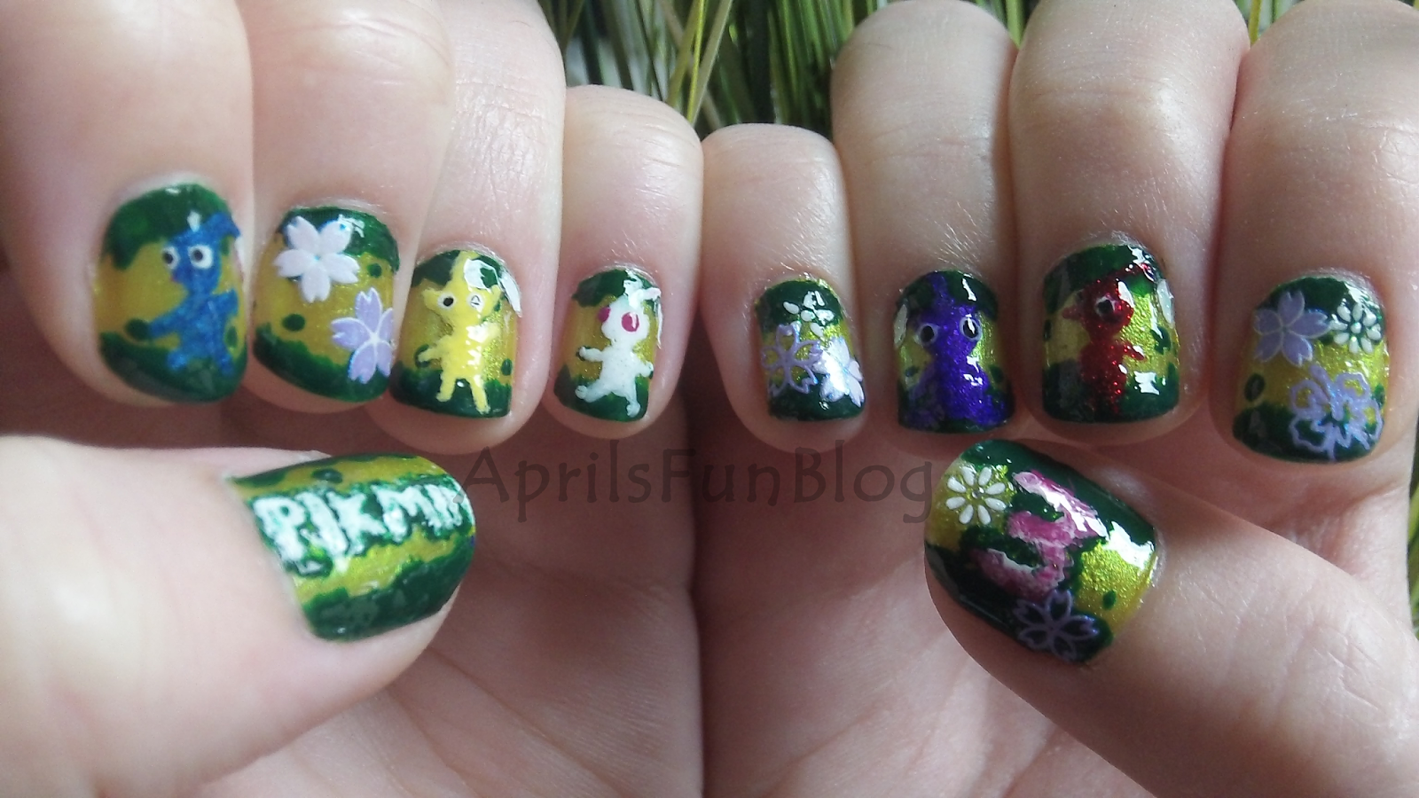 April's Fun Blog: Pikmin 3 nail art