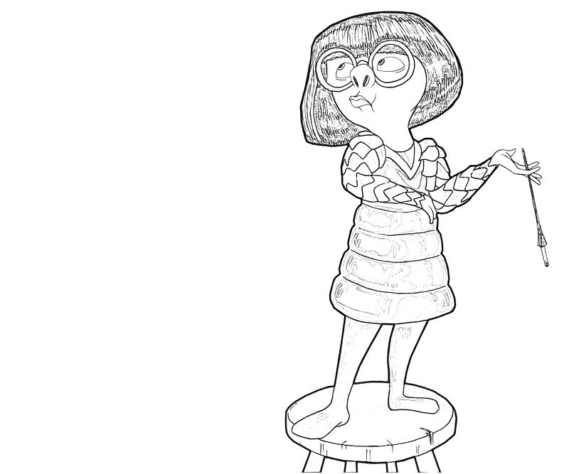 Edna The Incredibles Coloring Coloring Pages