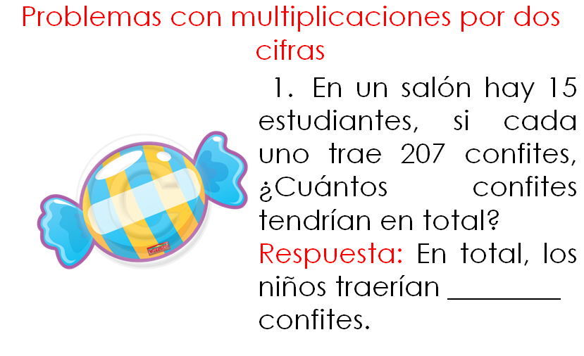 Matemáticas : Problemas de multiplicaciones por dos cifras