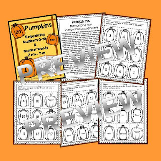 Dr. Clements' Kindergarten : Number Sequencing 0-20 and number words ...