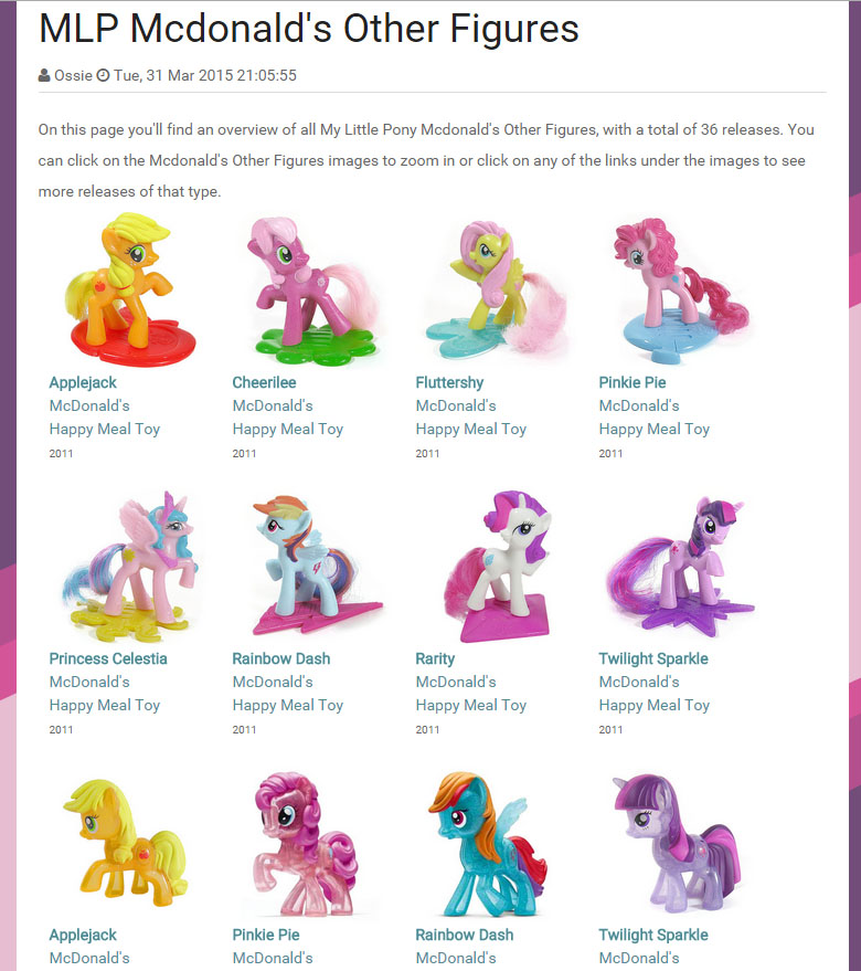 MLP Other Figures Database Launched | MLP Merch
