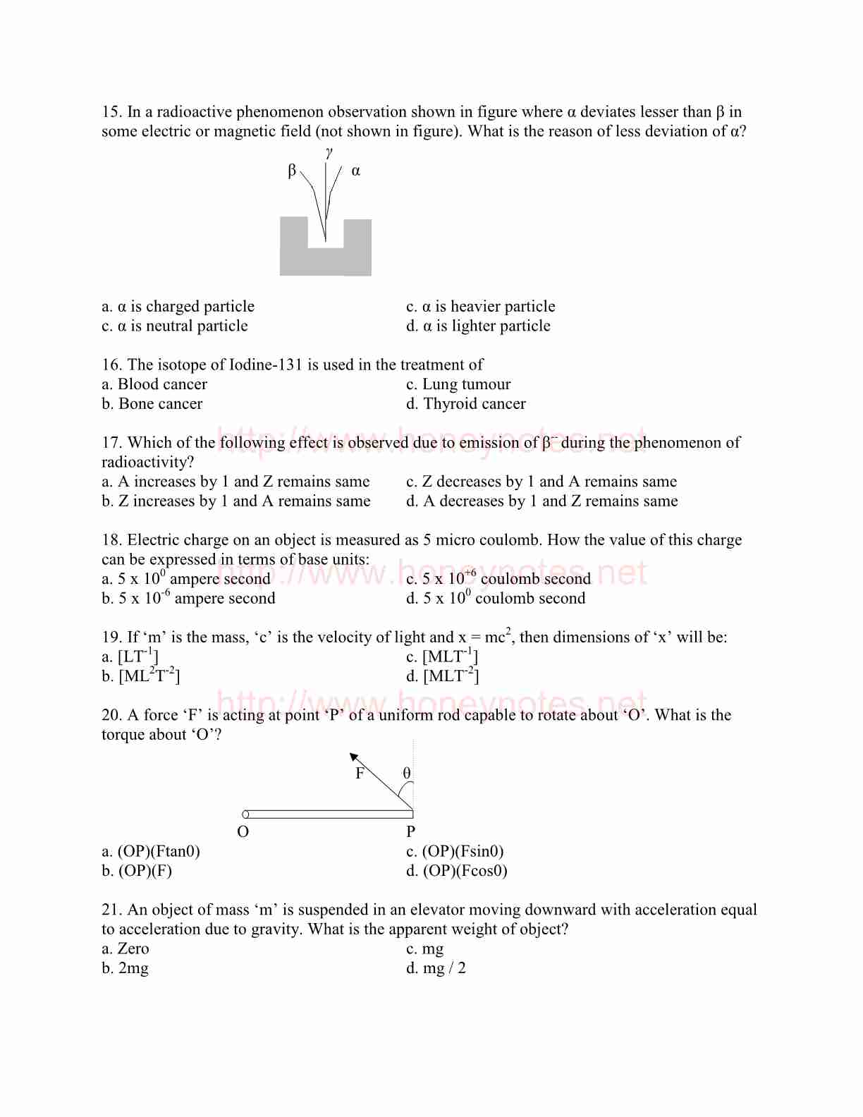 Physics Important MCQs For MCAT Preparation (UHS Past Papers 2012)
