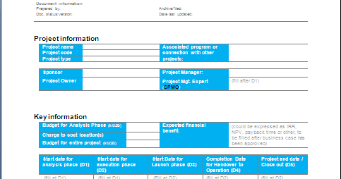 Project Management : Project Charter : Sample 1