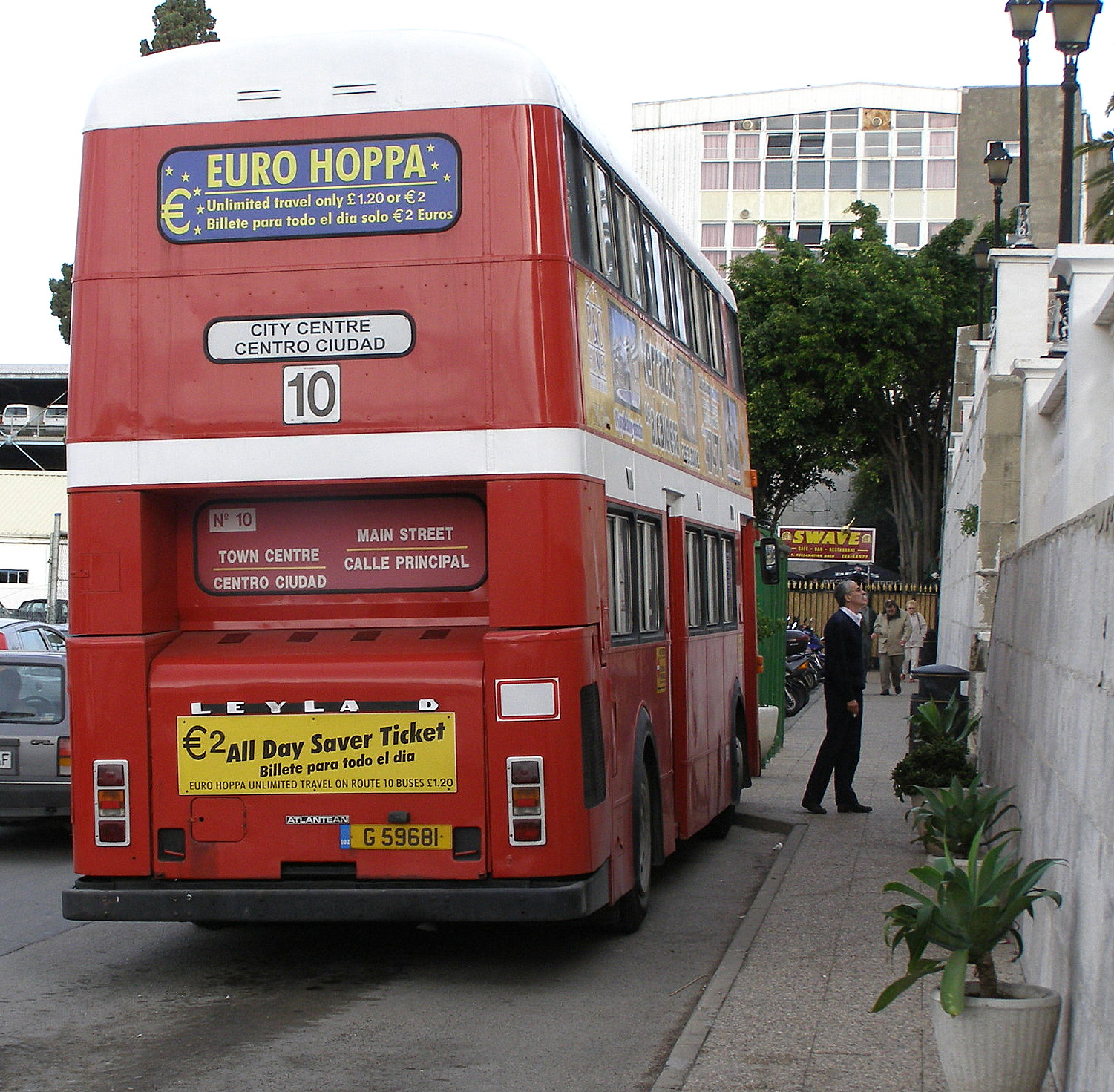 The traveler's drawer: GIBRALTAR. Bus from the Border to City Centre