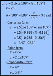 Example of Question : Complex Numbers In Polar, Trigonometric And ...