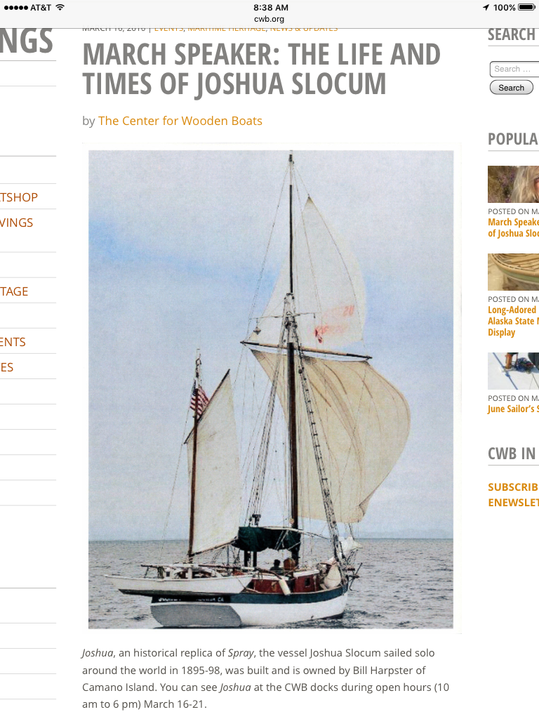 S/V Wand'rin Star: THE LIFE AND TIMES OF JOSHUA SLOCUM as told by Susan ...