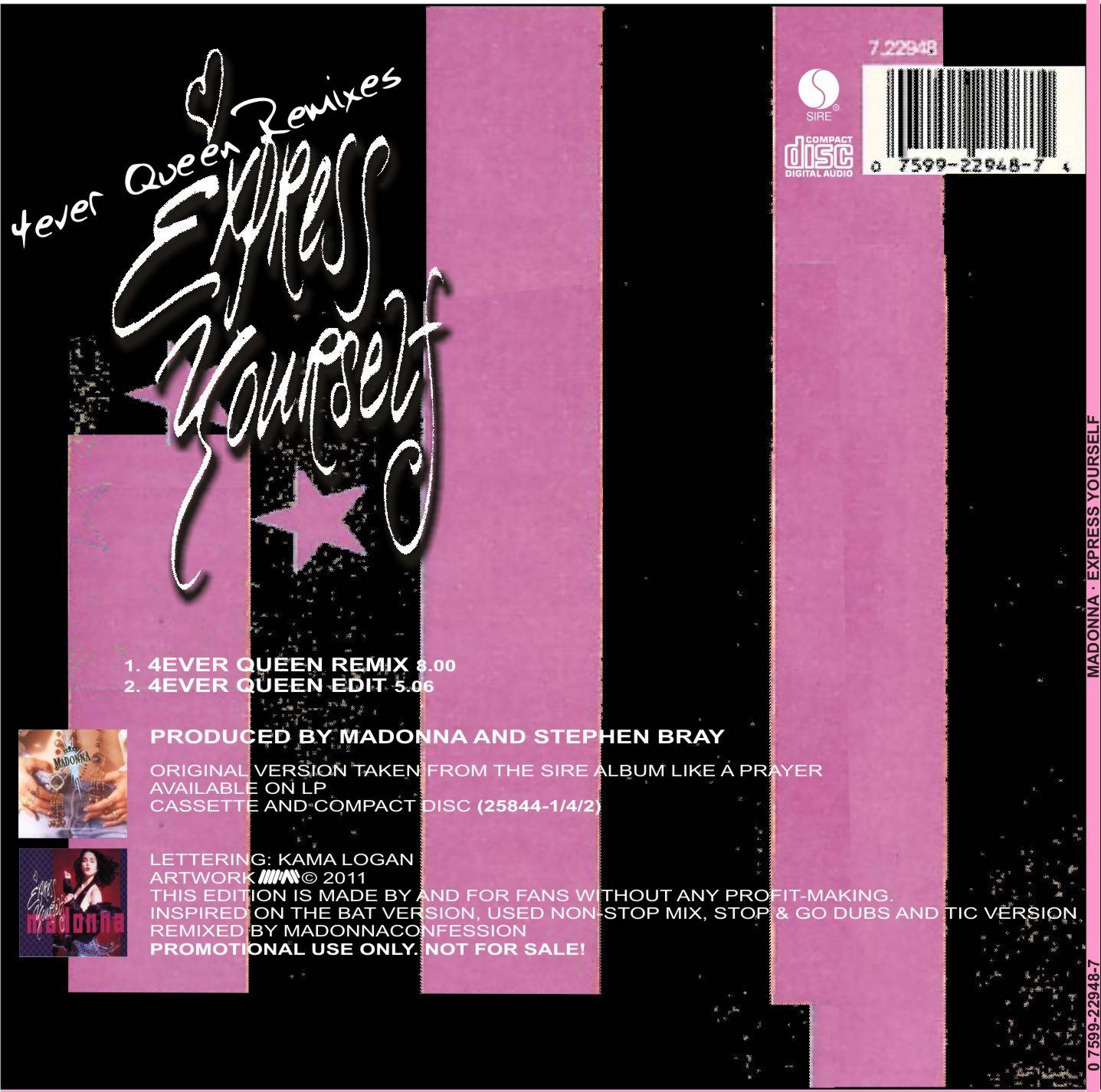 Madonna FanMade Covers: Express Yourself - 4ever Queen Remixes