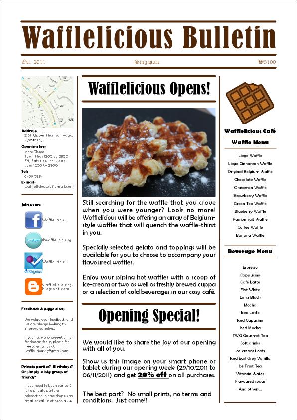 Wafflelicious Cafe: October 2011