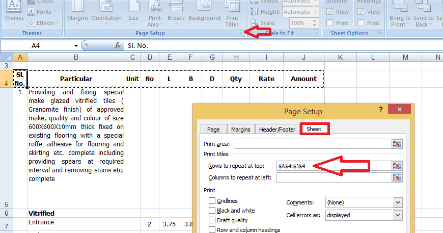 Learn New Things How To Rows Repeat At Top In All Pages In Ms Excel 