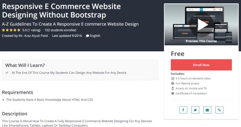[100% Free] Responsive E Commerce Website Designing Without Bootstrap ...