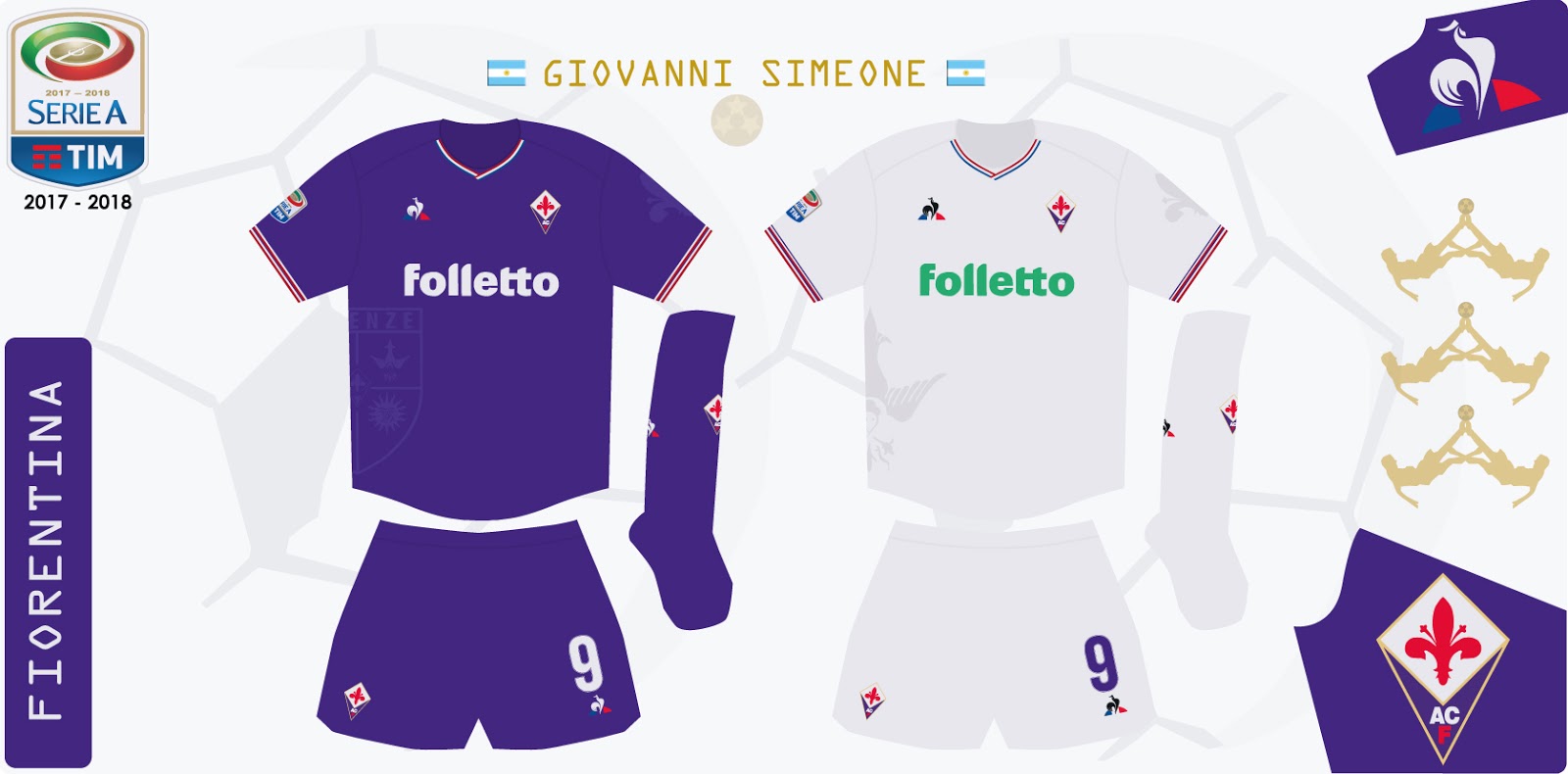 Design Futbol Kits: Fiorentina 2017 - 2018 (Serie A)