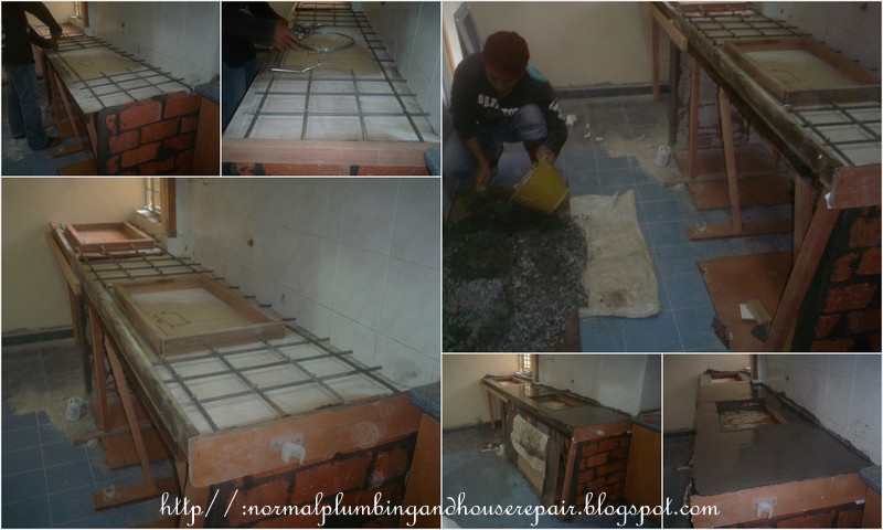 NORMAL PLUMBING: PROSES MEMBINA TABLE TOP (KABINET DAPUR)