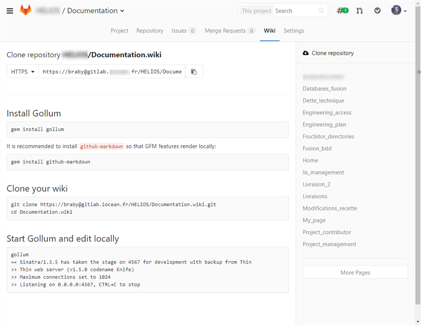 Outils de Développement Logiciel: GitLab comment exporter son Wiki