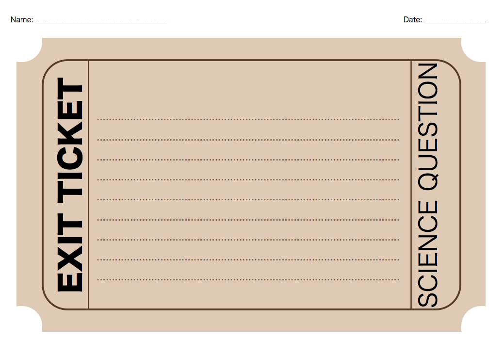 Teaching Science: Exit ticket AfL