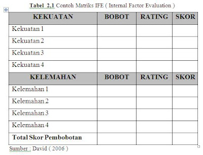 MATRIKS IFE ( INTERNAL FACTOR EVALUATION ) ~ ADERA