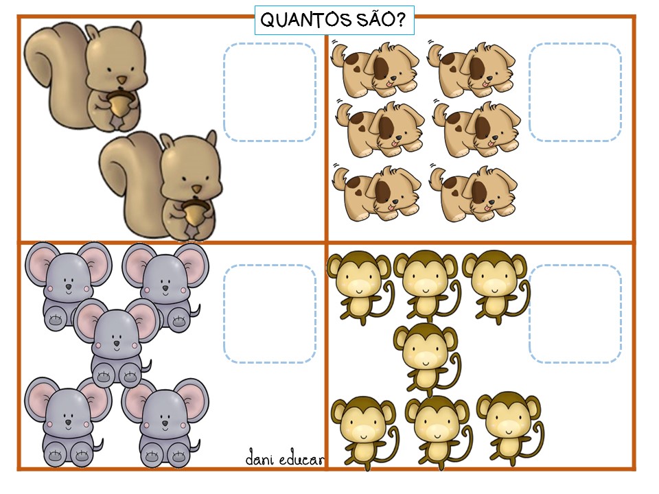 ATIVIDADES DE QUANTIDADE - QUANTOS SÃO? ~ Atividades Escolares