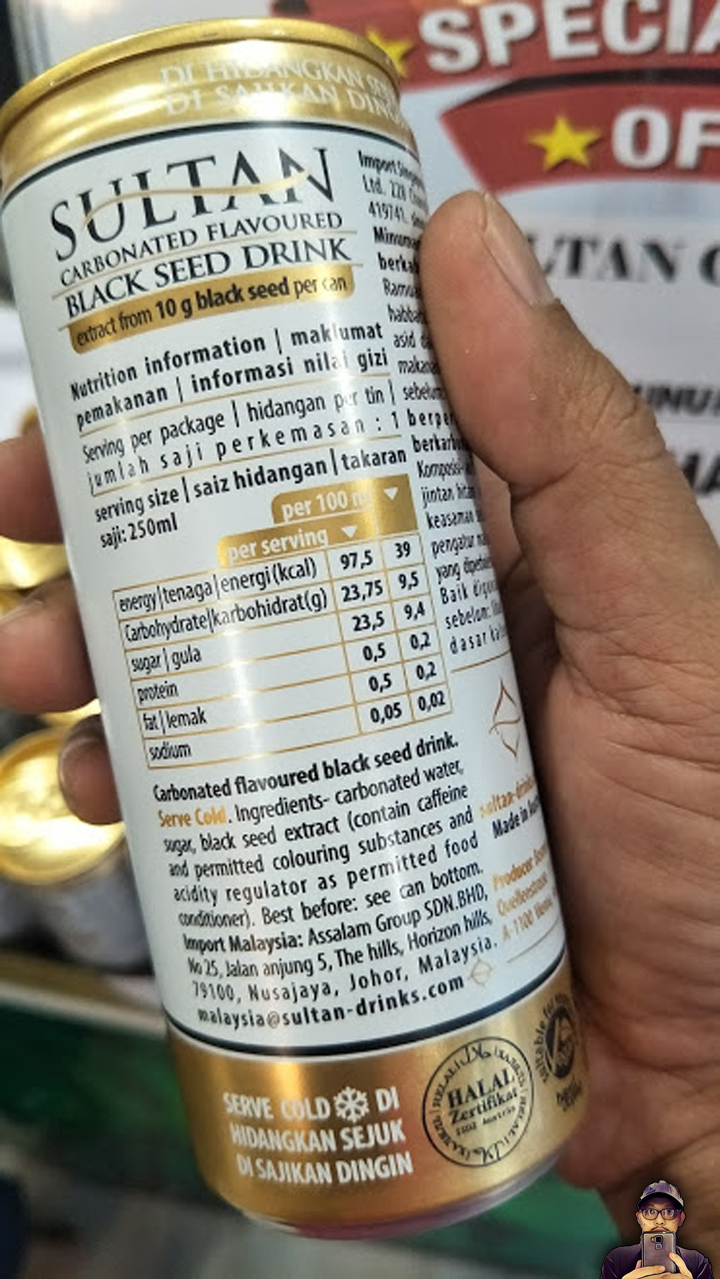 Sultan Cola - Minuman Habbatus Sauda Berkarbonat