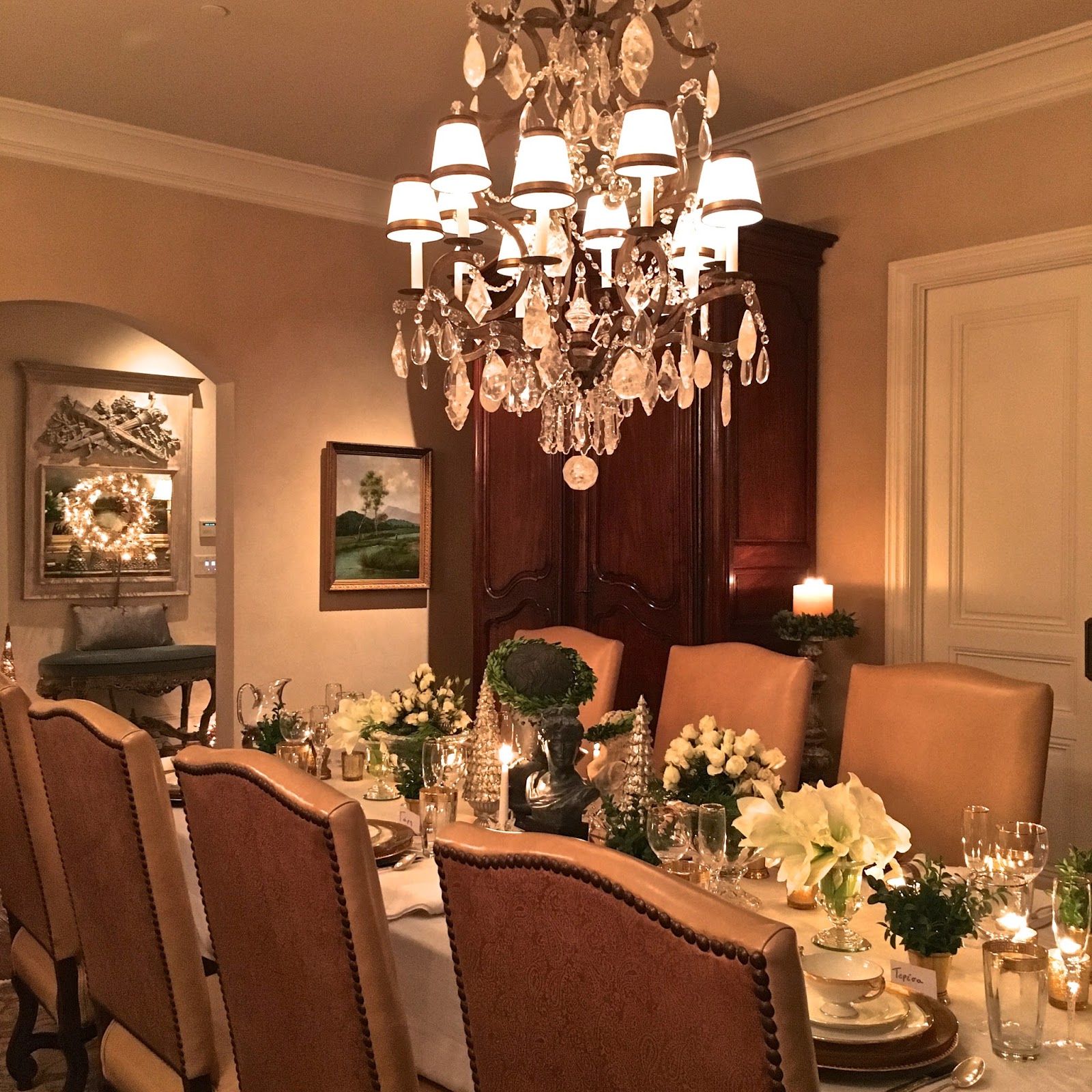 vignette design: A Greek Inspired Christmas Tablescape