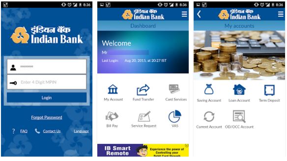 Indian Bank Mobile Apps - IndPay - Youth Apps