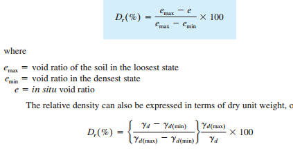 Principals of Foundation Engineering: Relative Density - Geotechnical ...