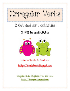 Love to Teach :): Irregular Verb Activity