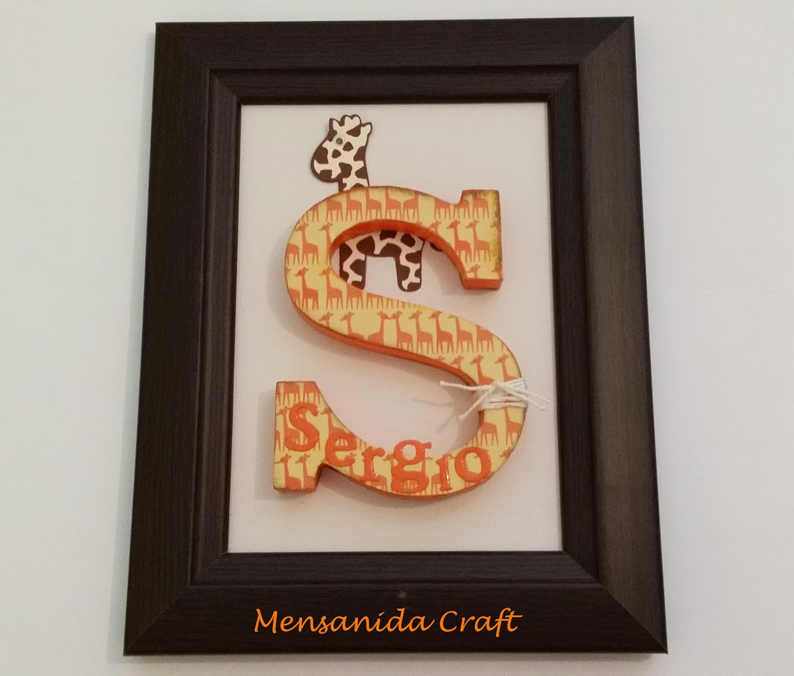 Mensanida craft: Letras en marco 2