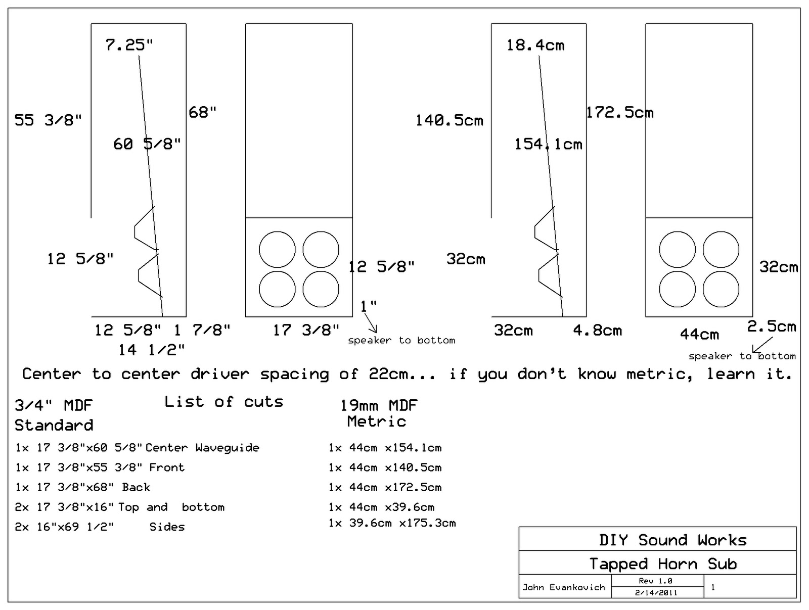 DIY Sound Works: 30Hz Tapped Horn, or A Really Big Subwoofer