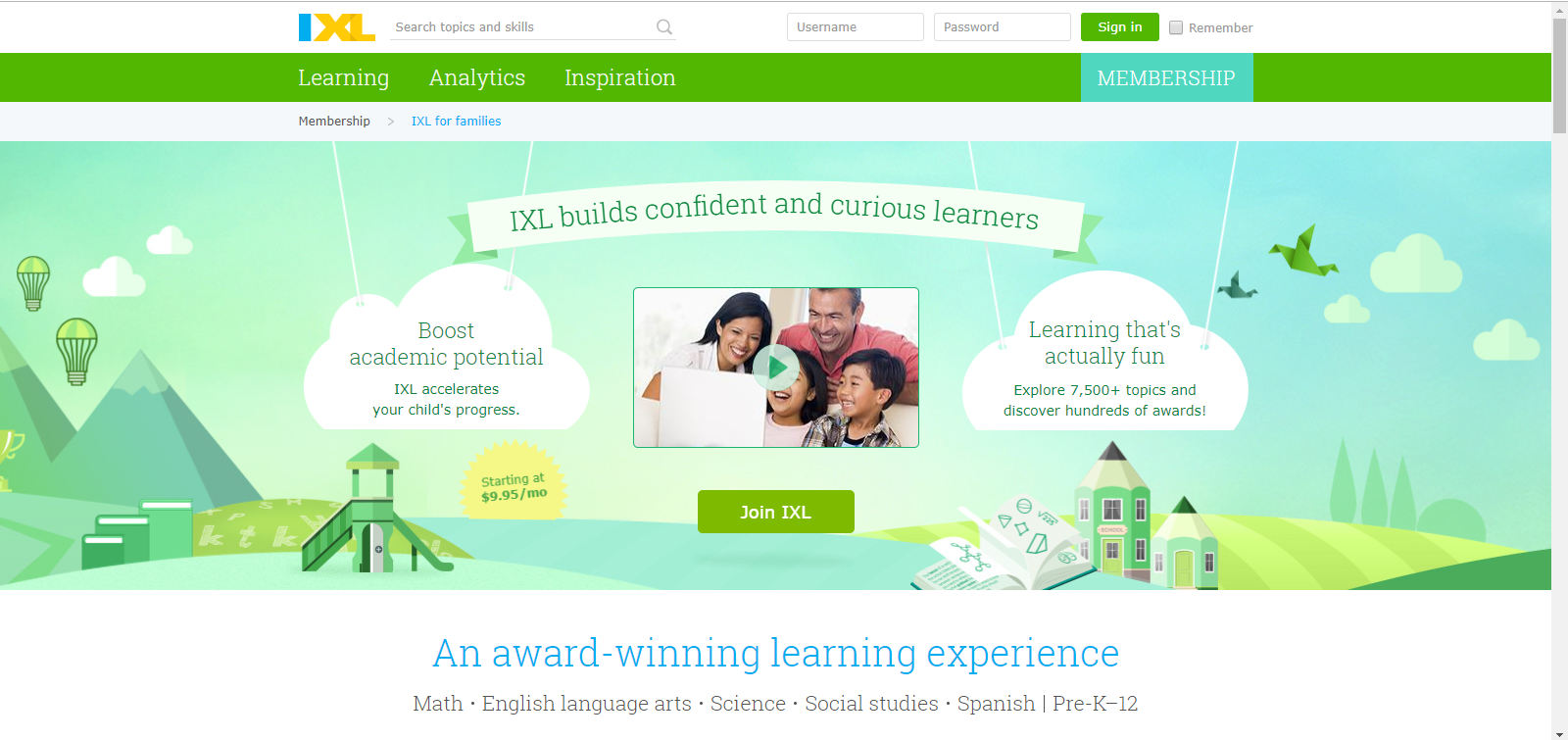 Training Children Up For Christ IXL Learning Annual Membership TOS Training Children Up For Christ IXL Learning Annual Membership TOS