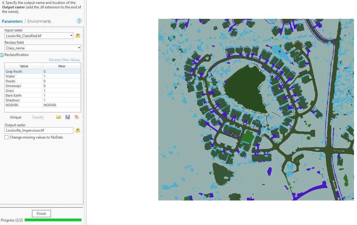 Calculating Impervious Surfaces From Spectral Imagery