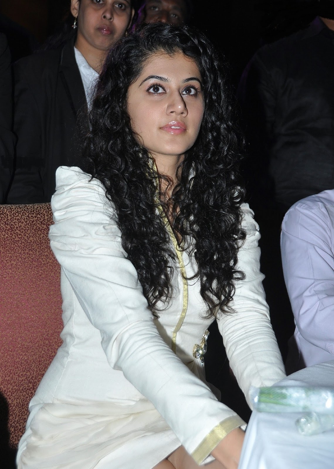 Taapsee Pannu Super Sexy Legs Show In White Dress At The Launch Of King ...