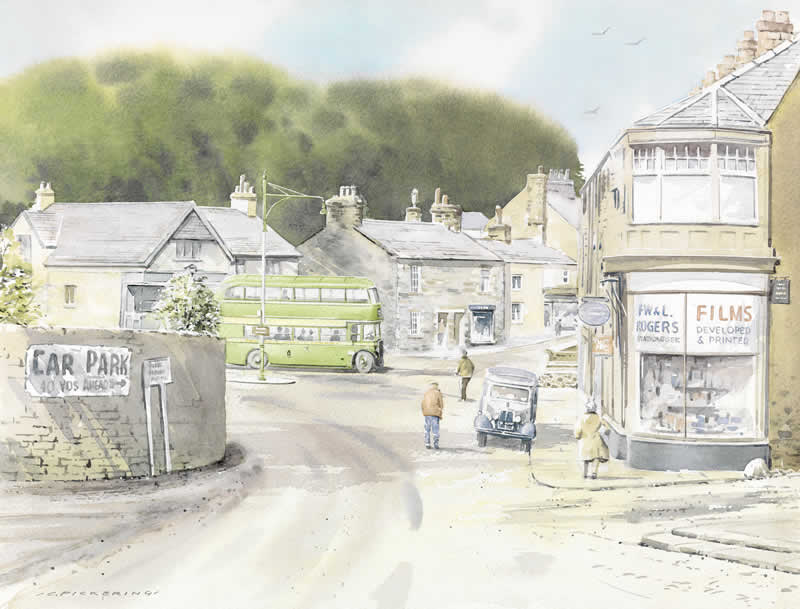 Morecambe & Lancaster Watercolour Prints: Heysham Village c1950