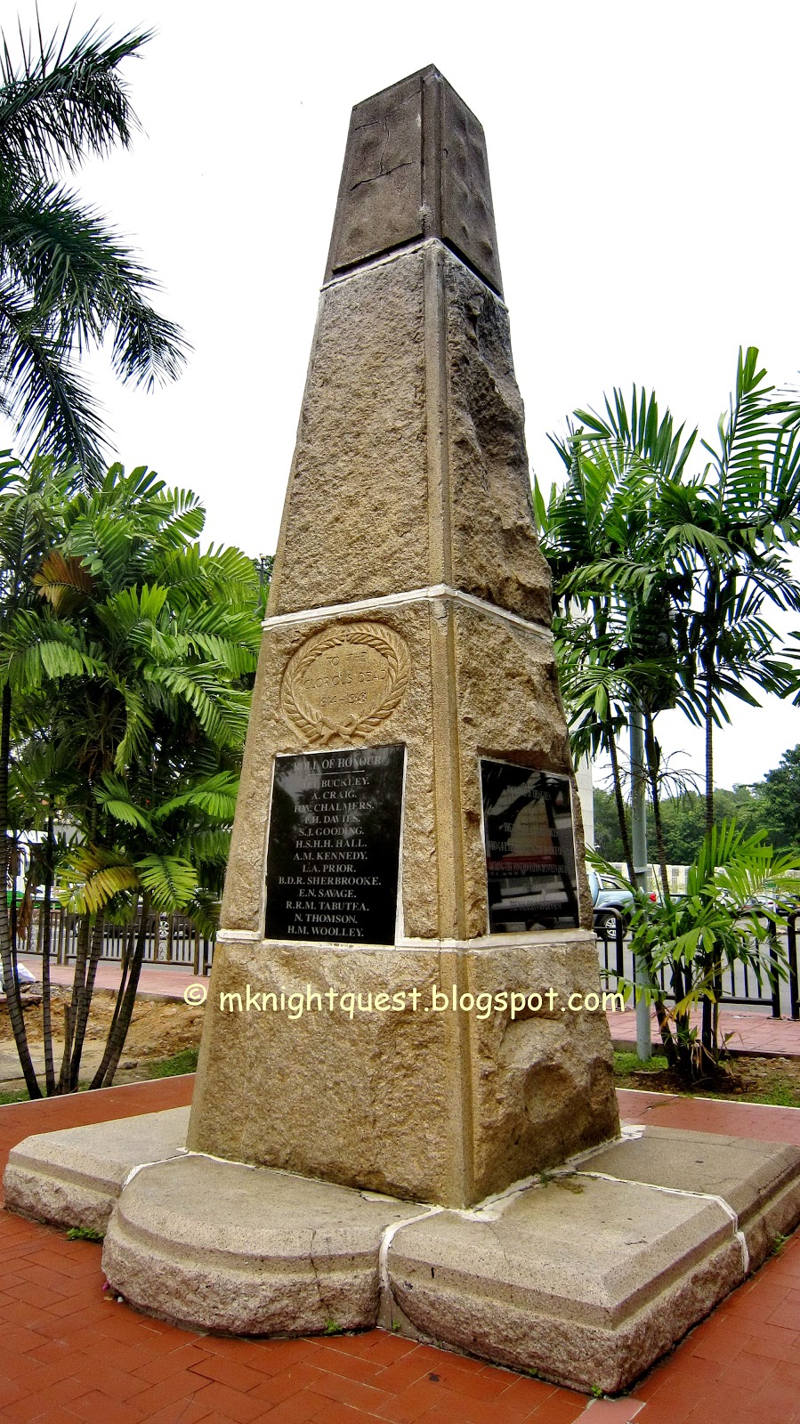 M-Knight: North Borneo WW1 Memorial Monument At Kota Kinabalu Sabah