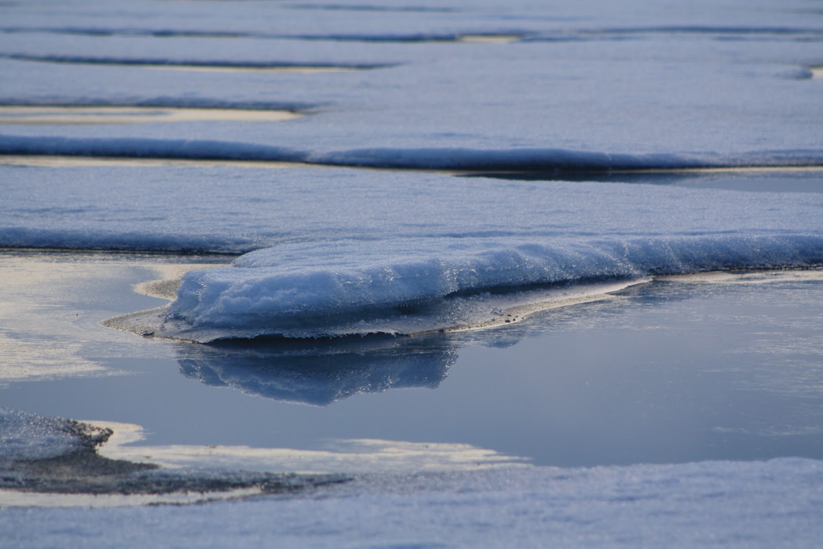 From the blue side: Above the Gakkel Ridge.