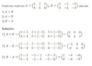 TALLER SUMA Y RESTA DE MATRICES: 2017