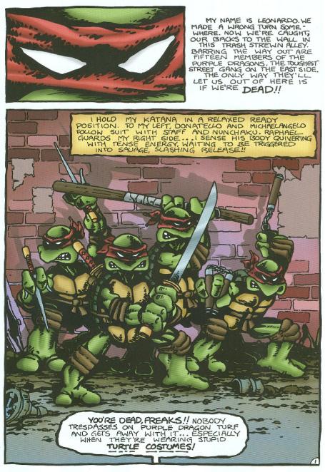 TMNT Entity: Compare/Contrast: The Many Colorizations of TMNT #1