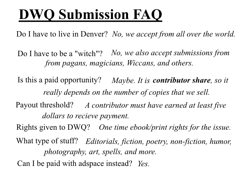 The Magical Witch: DWQ submission call--esoteric leadership (and ...