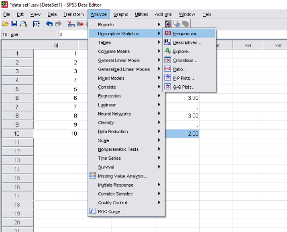 How to analyze data using SPSS (part-7), Finding missing values, Replacing missing values ...