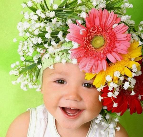 Fotos de bebés con flores - Imagui