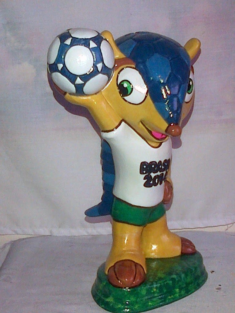 Fuleco Brasil 2014 En Cerámica - Mega Marranos pintados