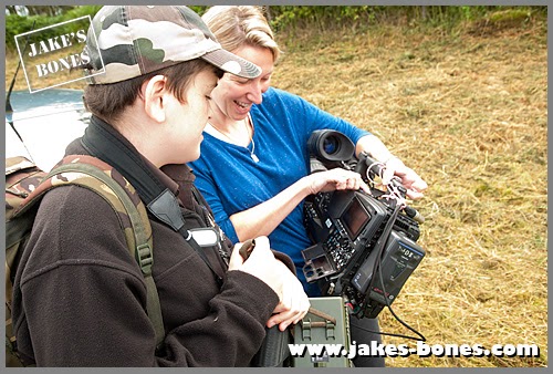 Behind the scenes filming on CBBC WIld : Jake's Bones