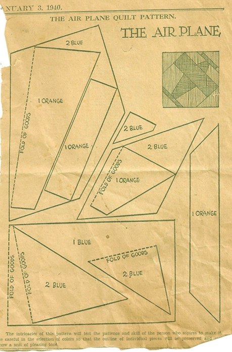 Cloud of Quilt Patterns: Aeroplanes