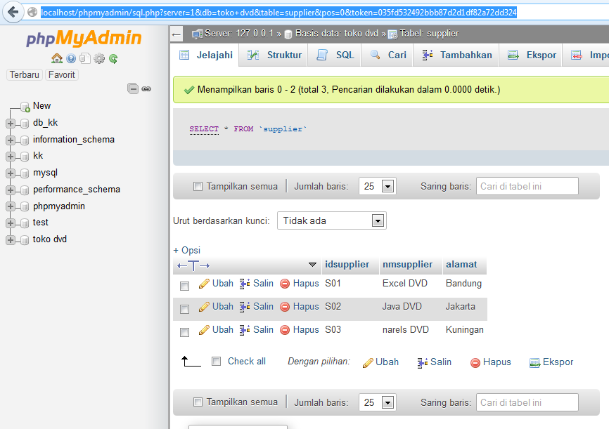 Membuat Database MySQL Toko DVD dengan Netbeans