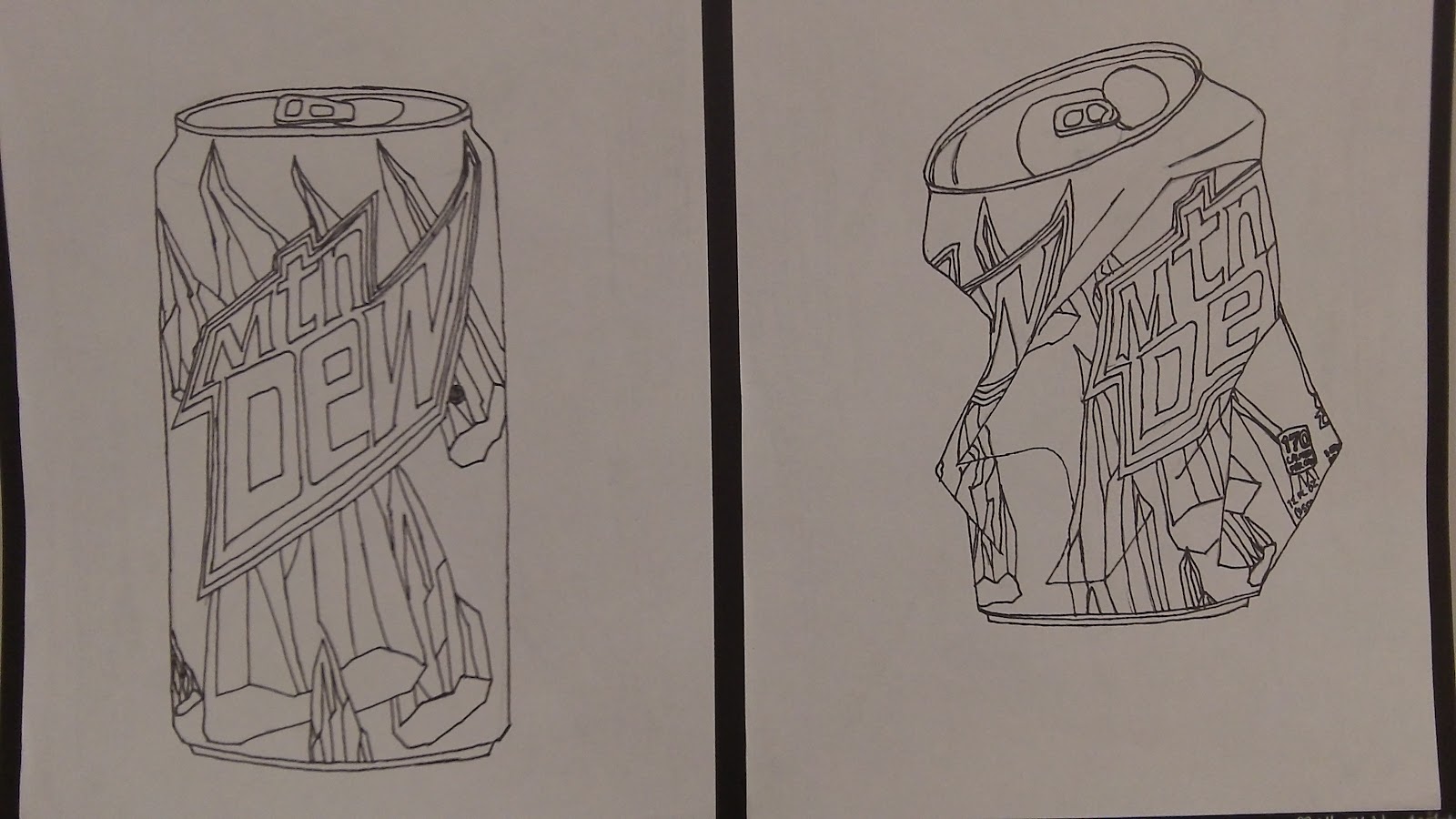 Mallory's Art 1 Blog: Pop Can Line Drawing