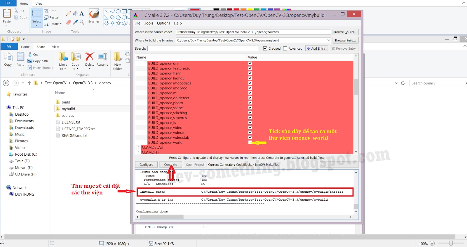HƯỚng DẪn CÀi ĐẶt Opencv VỚi Codeblocks TrÊn Windows Blog Nghĩ Cái Gì 2285
