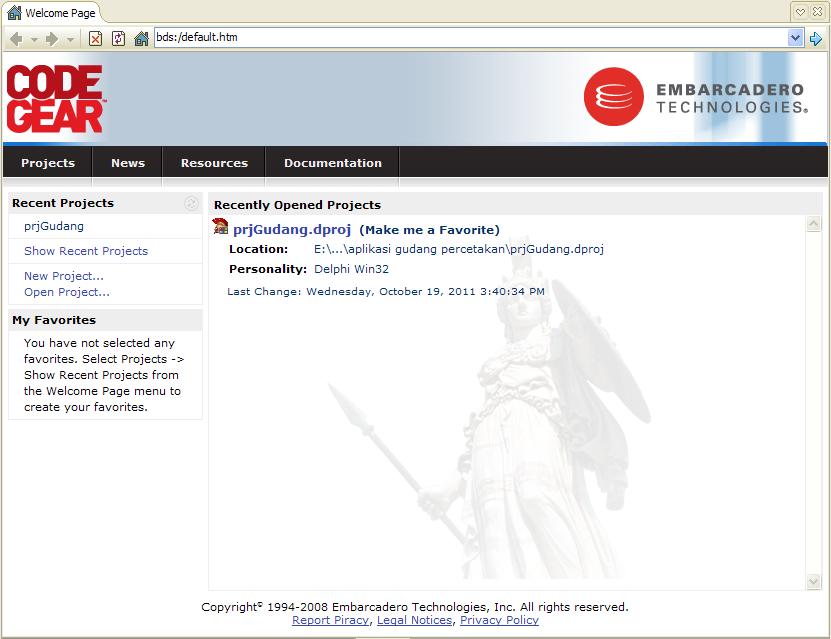 Kode Delphi: Membuat Project Delphi dengan CodeGear Delphi ...