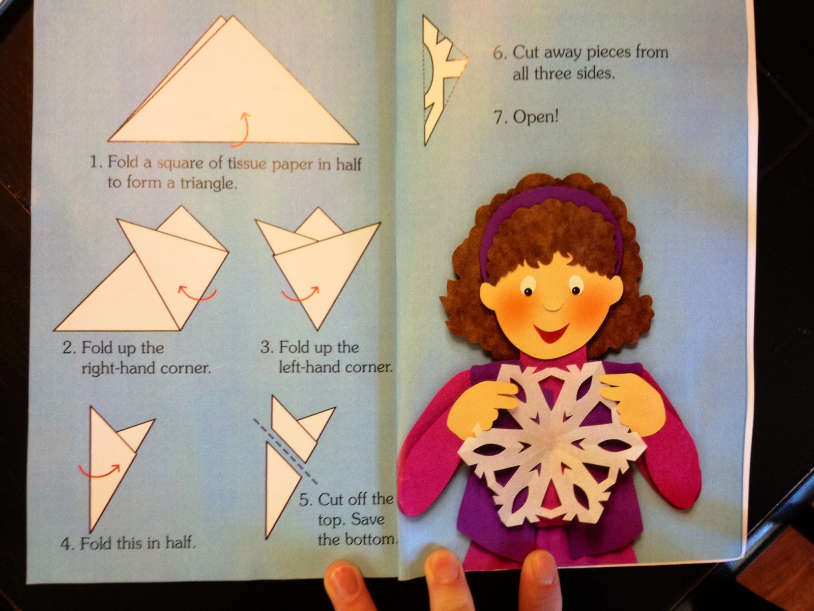 Lu Bird Baby: Tissue Paper Snowflakes