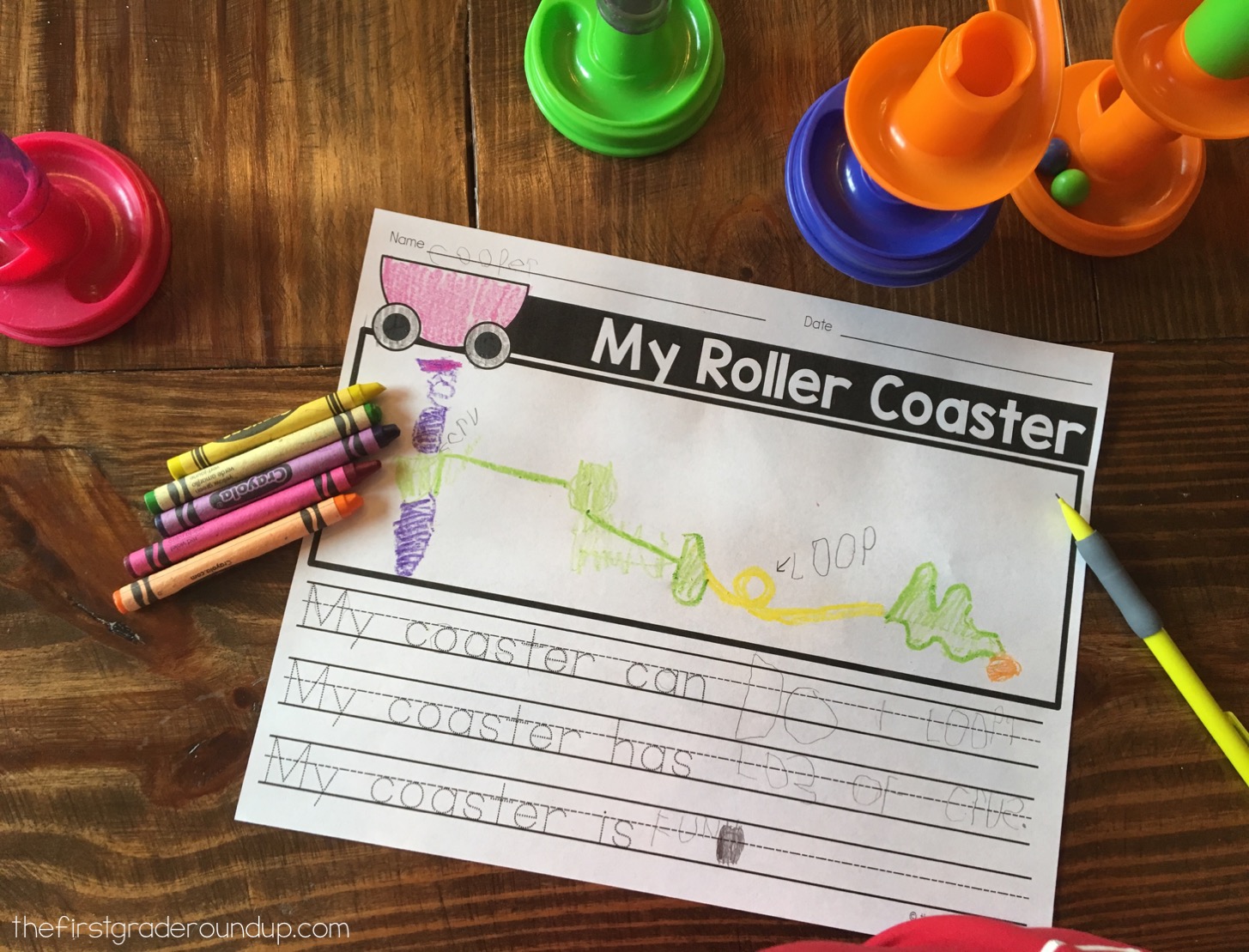Roller Coaster STEM project & science experiment - The First Grade Roundup